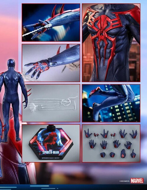 Figura de Colección Marvel: Spider-Man 2099 Hot Toys Articulado 2