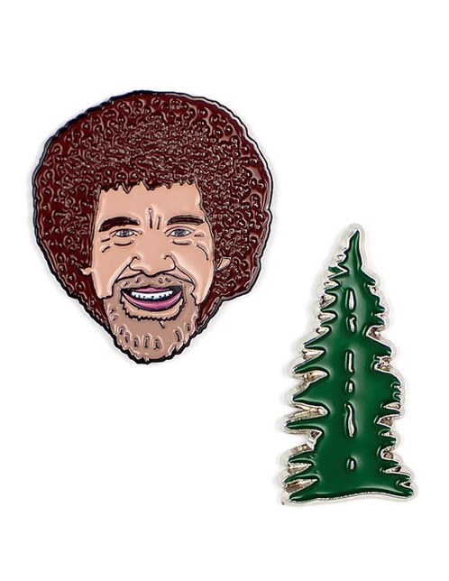 Pin Unemployed Philosophers Guild de metal Bob Ross 1