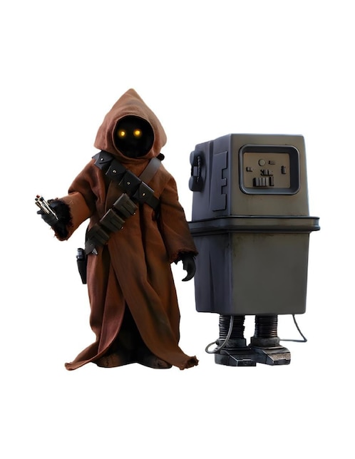 Set figuras acción articulada Star Wars Jawa & Eg-6 Power Droid Hot Toys 1