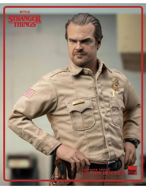 Figura de colección articulada Stranger Things Hopper Threezero 5